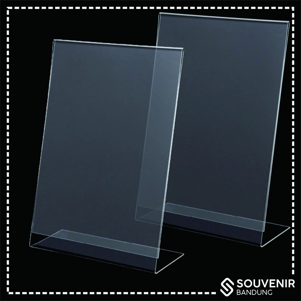 Jual DISPLAY MENU AKRILIK LETTER L STANDING ACRILYC TEMPAT MEJA ...