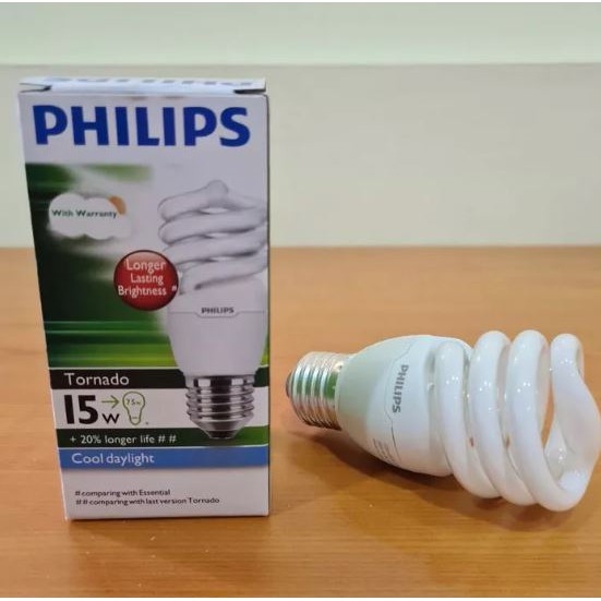 Jual Lampu Philips Tornado 15 watt | Warna Putih | Shopee Indonesia