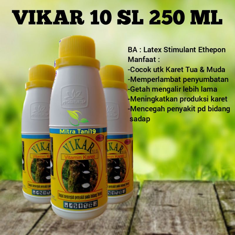 Jual ZPT VITAMIN PERANGSANG GETAH LATEX LATEKS POHON KARET VIKAR 250 ML ...