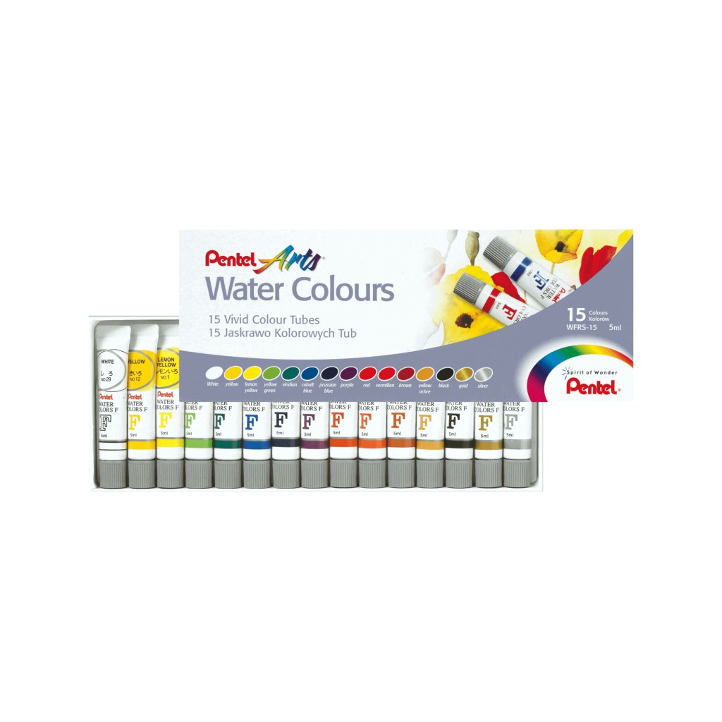 Jual CAT AIR SET PENTEL 15 WARNA 5ml WATERCOLOR PAINT LUKIS KANVAS ...