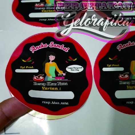 Jual STIKERLABEL SAMBAL TOPLES DAN BOTOL PLASTIK 150 ML 200 ML | Shopee ...