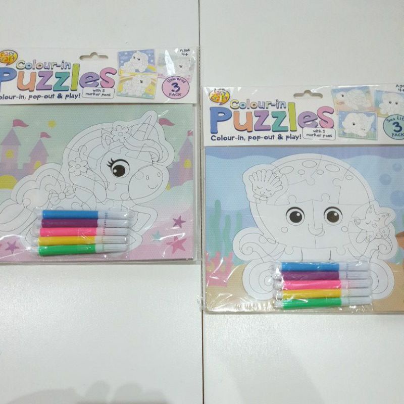 Jual Mainan Edukasi Puzzle untuk anak Easy Craft DIY Latihan Mewarnai ...