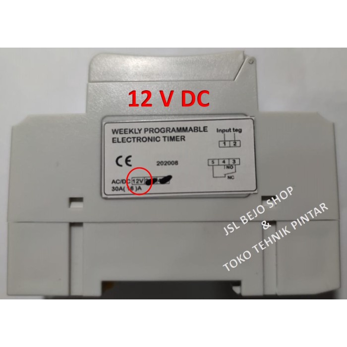 Jual S0476754 220V Din Rail Digital Programmable Timer Switch Model Mcb ...