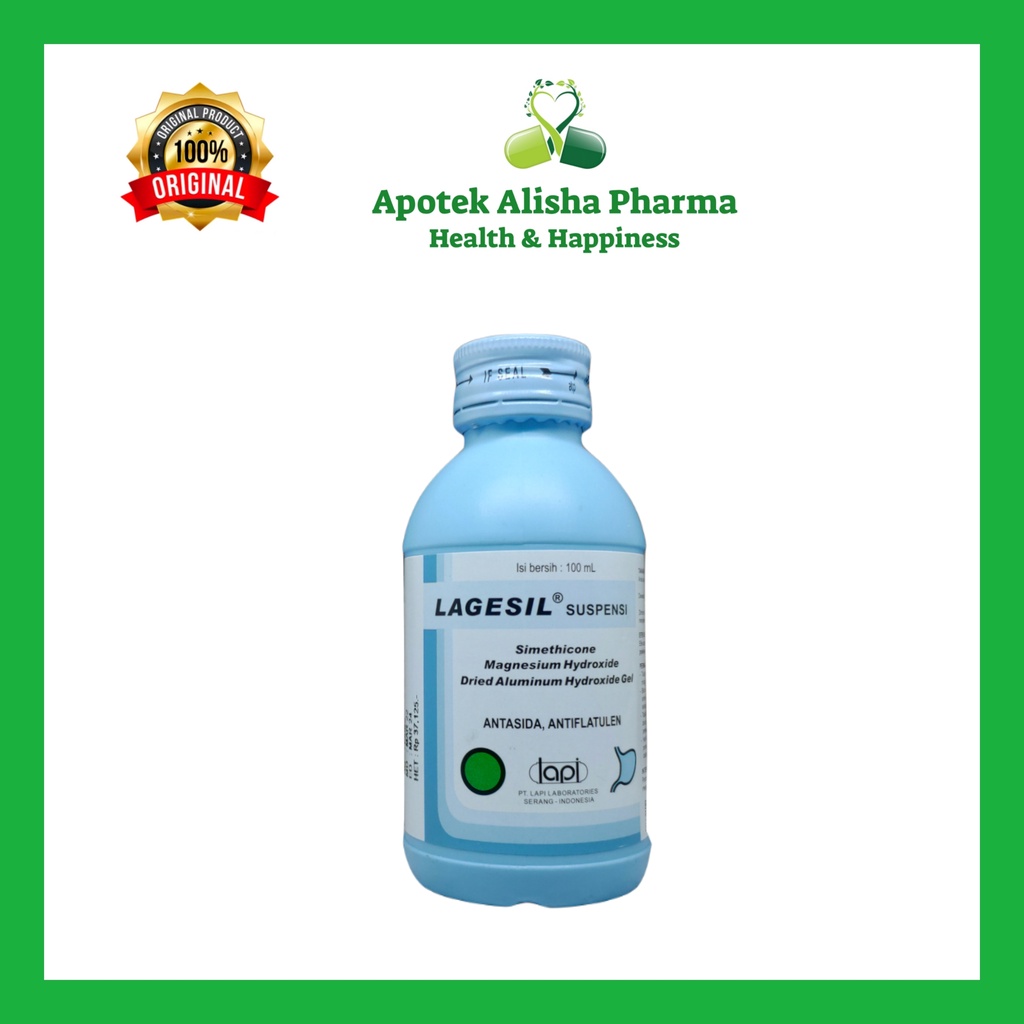Jual Lagesil Sirup 100ml Lapi - Lagecil Suspensi Obat Maag dan Kembung ...