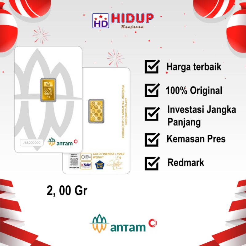 Jual Antam Press 2 gram/Logam Mulia/Redmark/Emas/Investasi | Shopee ...