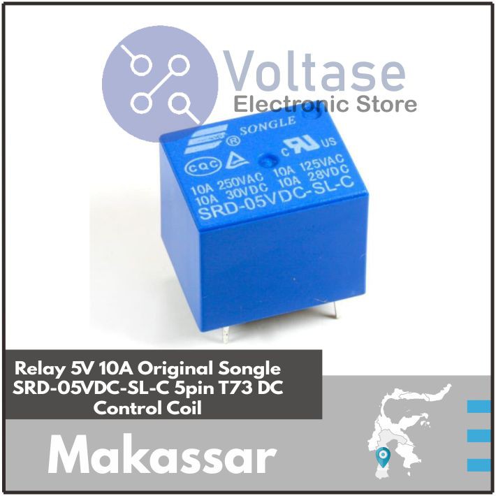 Jual Relay 5V 10A Original Songle SRD-05VDC-SL-C 5 pin T73 DC Control Coil | Shopee Indonesia