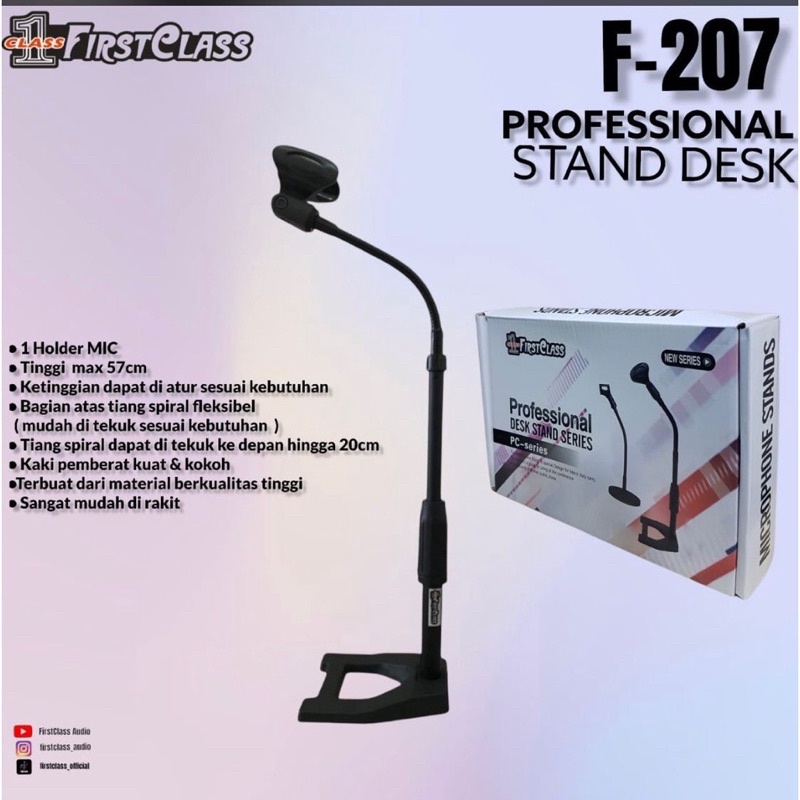 Jual Stand mic meja / Tiang Microphone duduk Firstclass 207 spiral ...