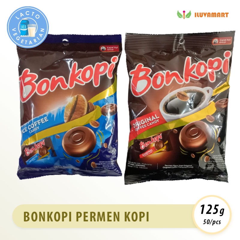 Jual Bonkopi Permen Kopi Ori / Ice 125gr 50pcs Bon Kopi Coffee Candy ...