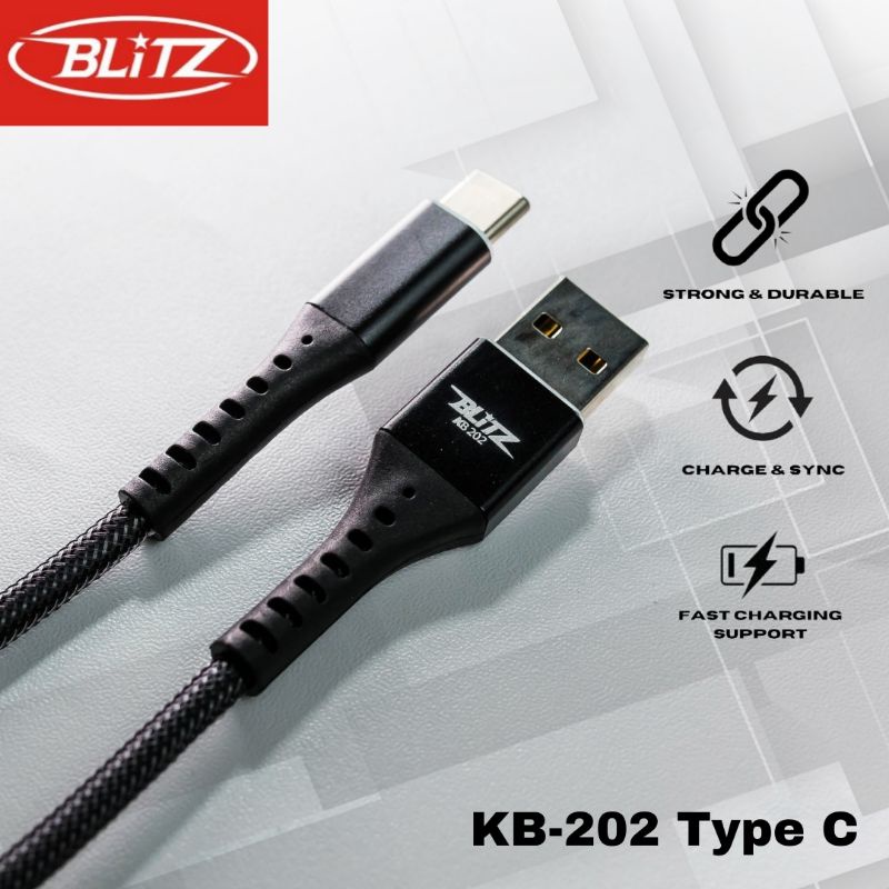 Jual BLiTZ KB-202 Kabel Data Type C Auto Disconnect Fast Charging up to ...