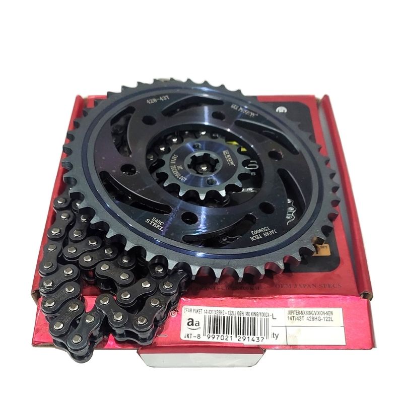Jual gir gear set girset gearset titanium kgw 14-43 MX KING / VIXION ...