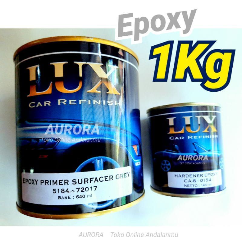 Jual Cat Duco Lux Refinish Epoxy Primer Surfacer Grey 5184-72017 + Hardener Pengering Epoksi ...