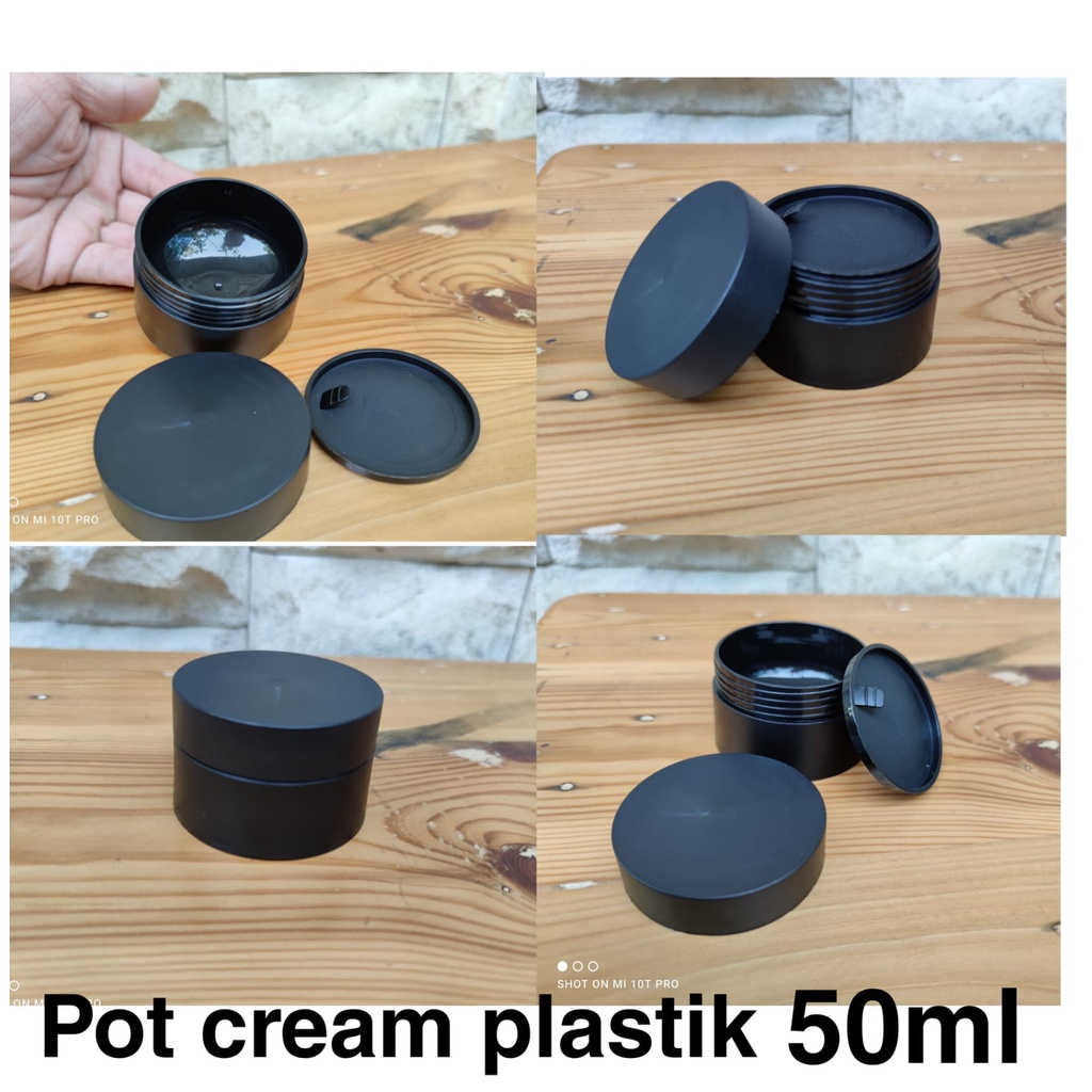 Jual Pot Cream 50ml Pot Krim Plastik Wadah Tempat Kosmetik 50gram Botol ...