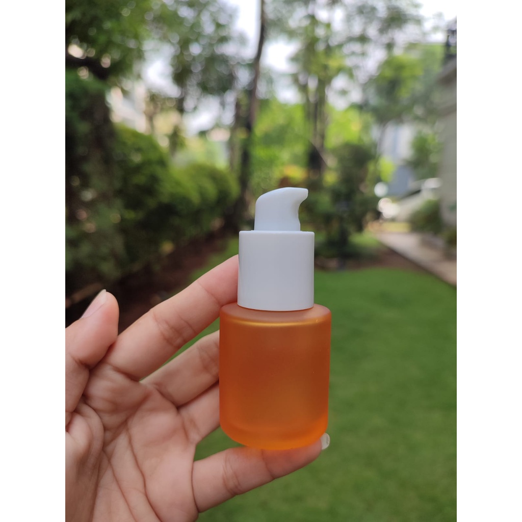 Jual Botol Skincare Kemasan Kosmetik Pump 20ml Botol Kaca Warna ...