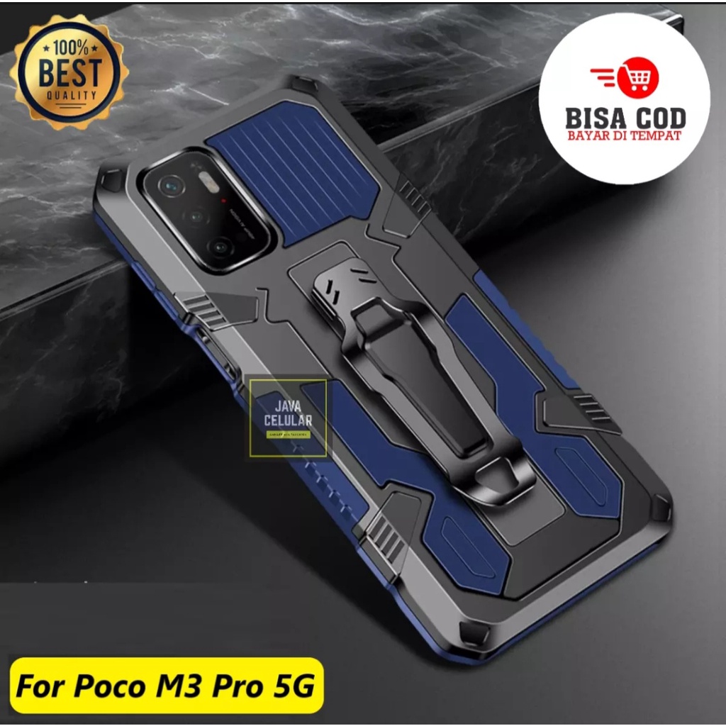 Jual Casing Untuk Poco M3 Pro 5G Shockproof KickStand Clip Rugged Armor ...
