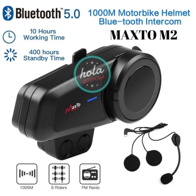 Jual INTERCOM MAXTO M2 BLUETOOTH HELM INTERCOM MAXTO 6 RIDER ORIGINAL ...