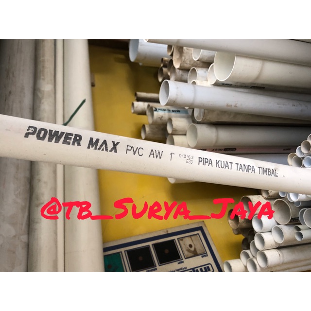 Jual PIPA PRALON PVC AIR POWER MAX AW 1” PER 1/2 BATANG (2 METER ...