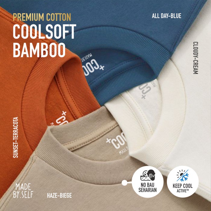 Jual Kaos Polos COTTON BAMBOO 100% COOLSOFT Ringspun Katun Bambu ...