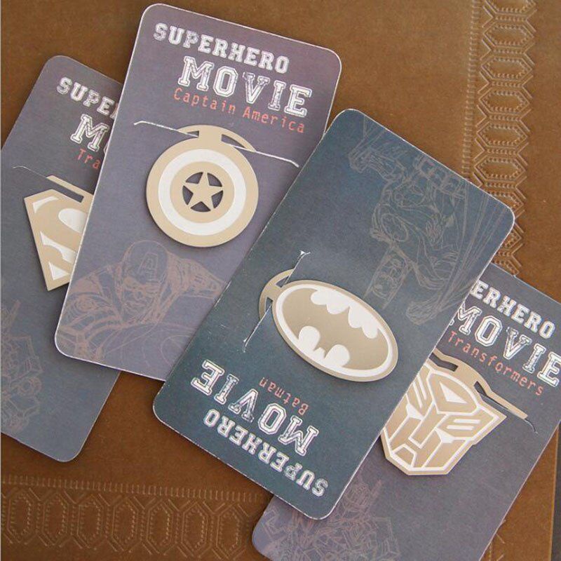 Jual Pembatas Buku Bahan Stainless Steel Superhero / Metal Bookmark ...