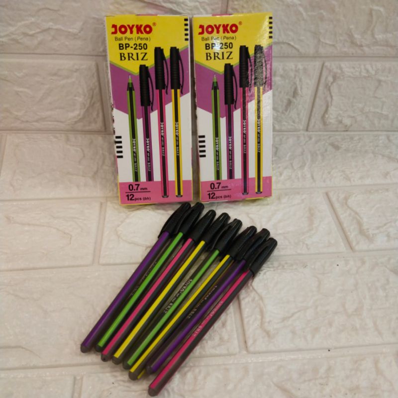 Jual BALLPOINT PULPEN PENA JOYKO BP-250 BRIZ. 1 PAK ISI 12PCS | Shopee ...