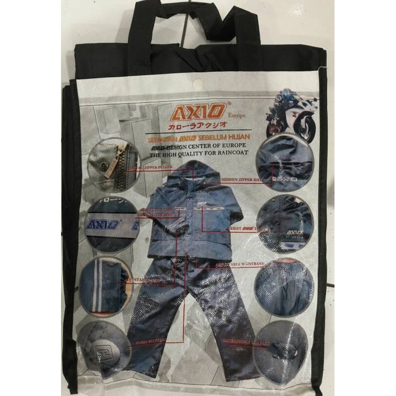 Jual Jas hujan Axio 882 europe original silver series raincoat Axio ...