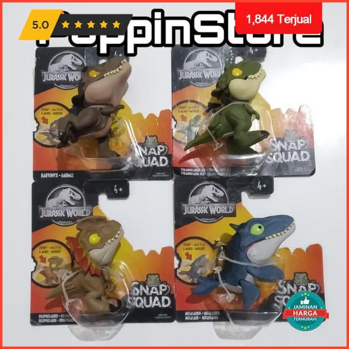 Jual Action Figure Paket Lengkap Snap Squad Wave 5 (Baryonix, Dilopho ...