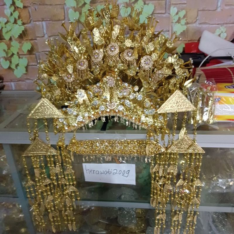 Jual Set mahkota pengantin Palembang terbaru/Mahkota Adat Palembang premium/aksesoris Pengantin ...