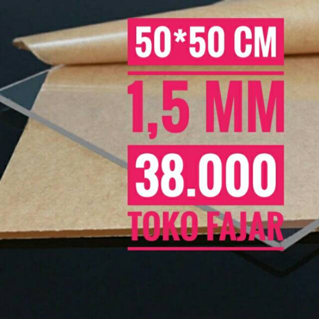 Jual AKRILIK SHEET / LEMBARAN 50x50x1,5 | Shopee Indonesia