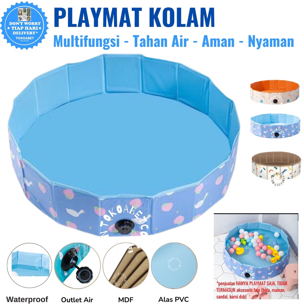 Jual Playmat Lipat bentuk kolam main pasir bola air renang untuk bayi ...