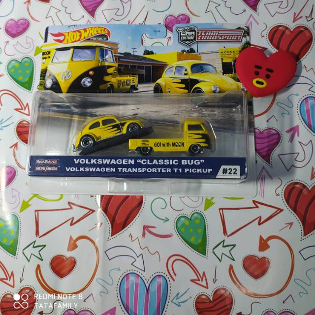 Jual Hot Wheels Team Transport VW Classic Bug VW Transporter T1 Pickup ...