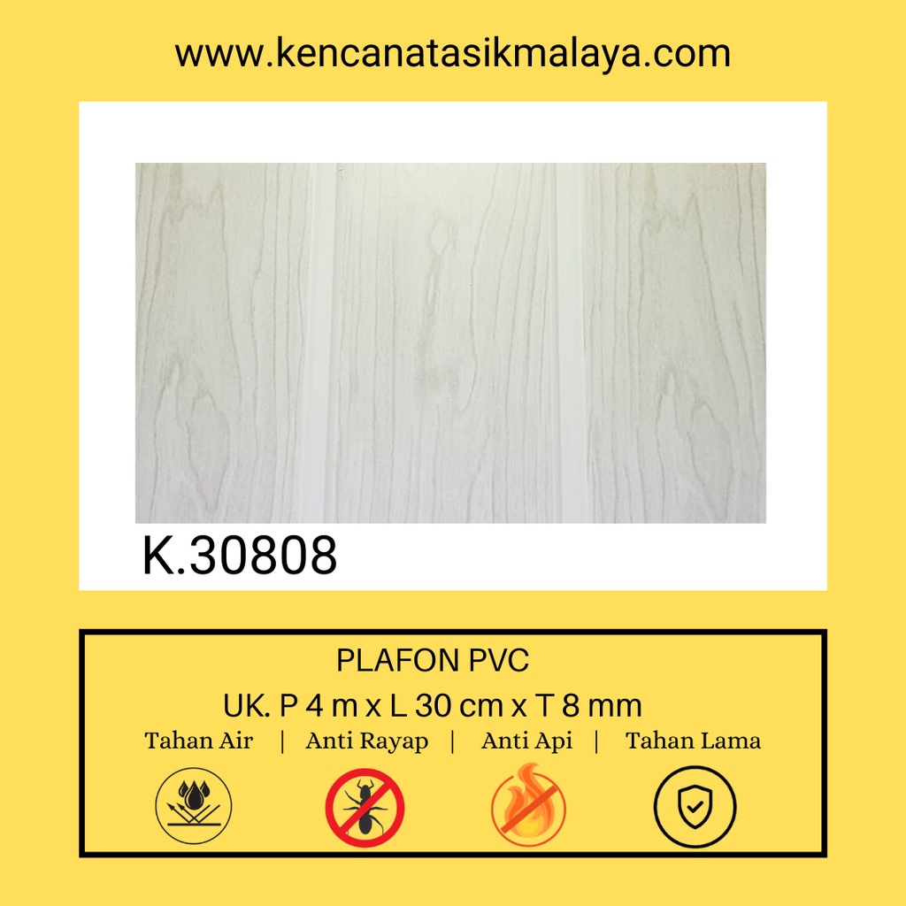 Jual Plafon PVC Motif/Film 30cm Kencana Tipe K.30808 | Shopee Indonesia