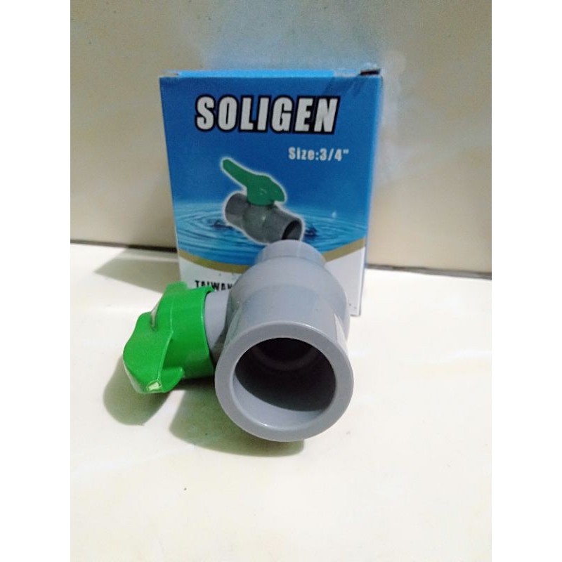 Jual ballvalve pvc soligen 3/4 stop kran polos 3/4 soligen original ...