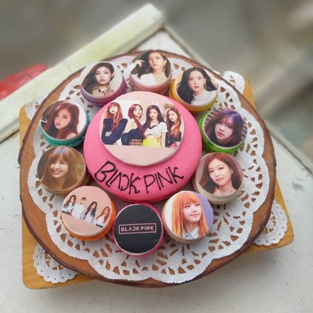 Jual Macaron Paket Big Foto Edible/Macaron KPop Korea/Macaron Custom ...