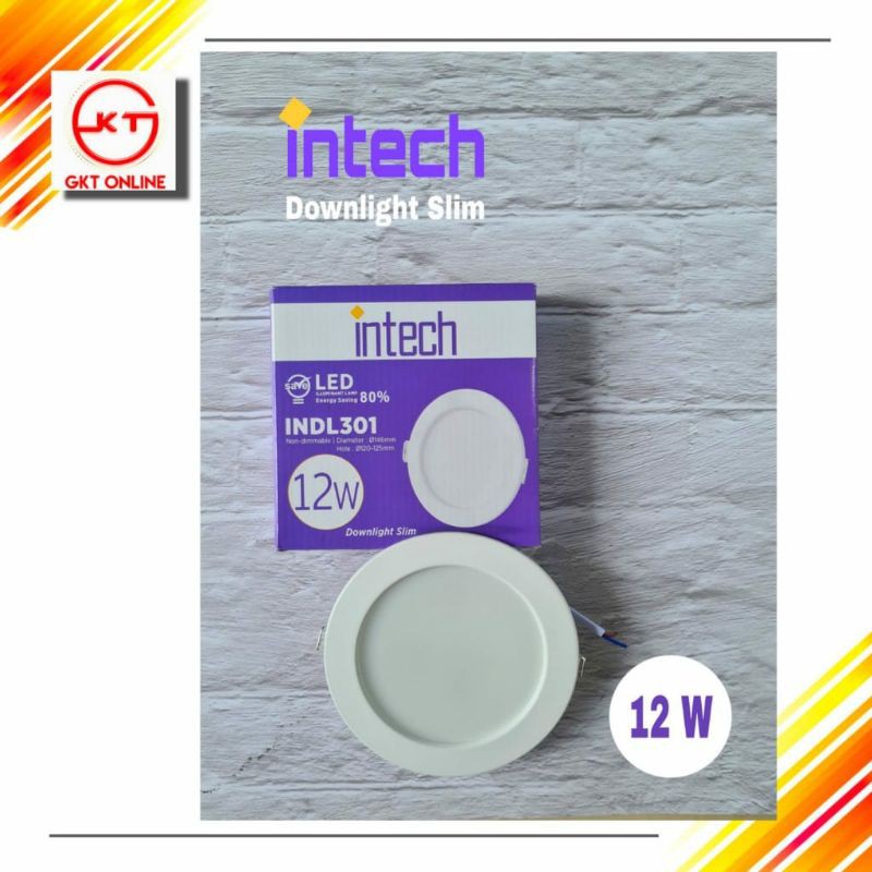 Jual Led Panel Intech Downlight 12 watt putih | Shopee Indonesia