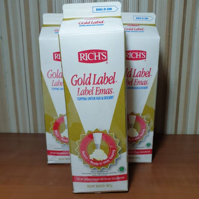 Jual Rich Gold Label Whipping Cream 907gr/500gr | Shopee Indonesia