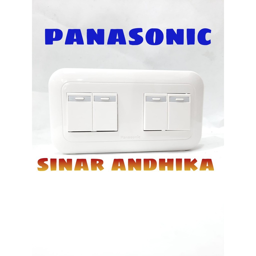 Jual SAKLAR SERI KECIL DOUBLE PUTIH PANASONIC WEJ 78049+WEJ 5531 ...