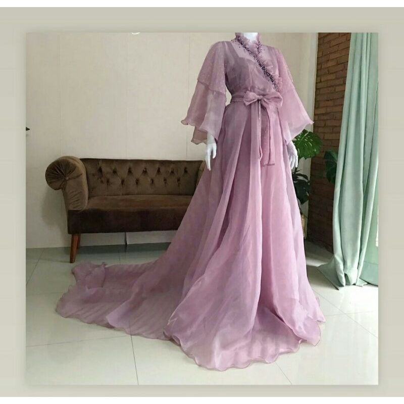 Jual GAUN ORGANZA /gaun pesta /gaun akad/gaun mewah / LUARAN SAJA ...