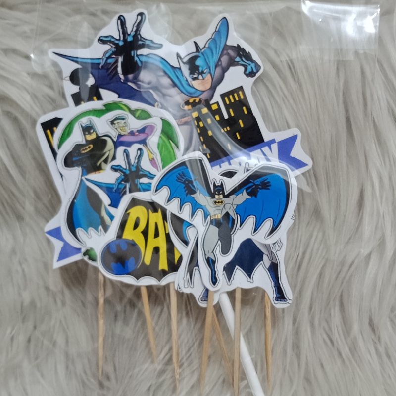 Jual cake topper birthday kue karakter batman biru | Shopee Indonesia