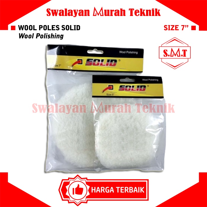 Jual SOLID WOOL POLES BULU POLISH MODEL IKAT 7" BUSA POLISHER BONNET ...