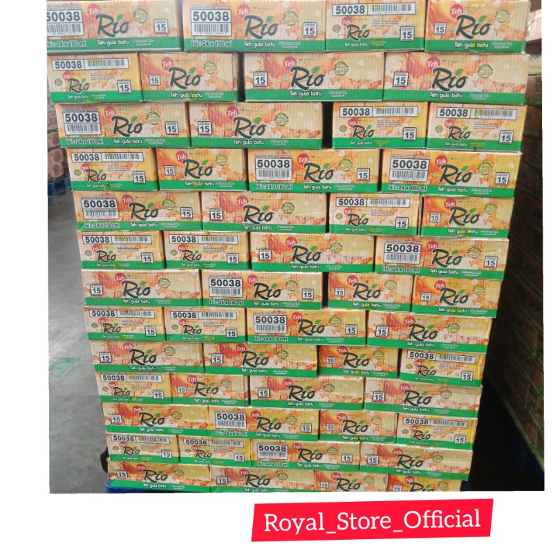 Jual Teh rio gula batu / teh rio cup 180 ml ( 1 dus : 24 pcs ) | Shopee ...