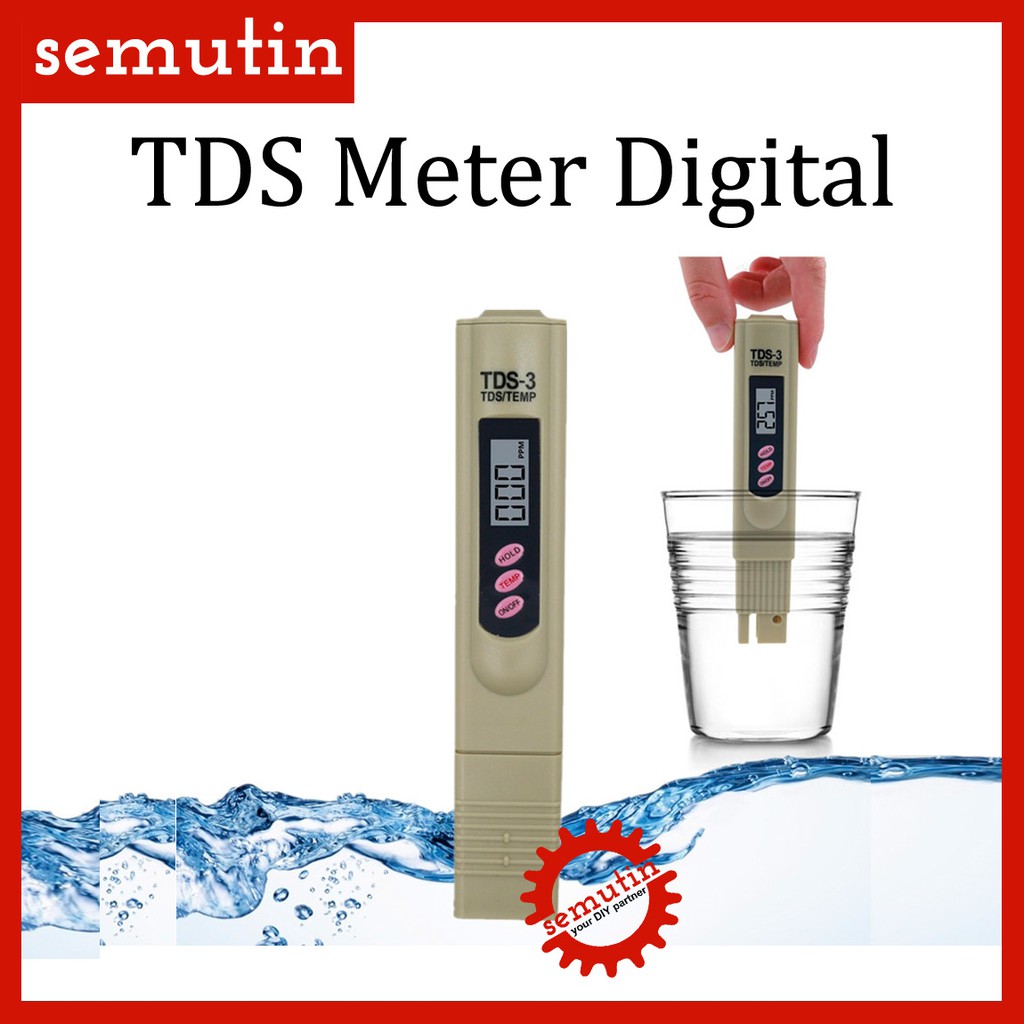 Jual TDS Meter Digital TDS-3 Box / Alat Ukur Hidroponik / PPM Nutrisi Kualitas Air | Shopee ...