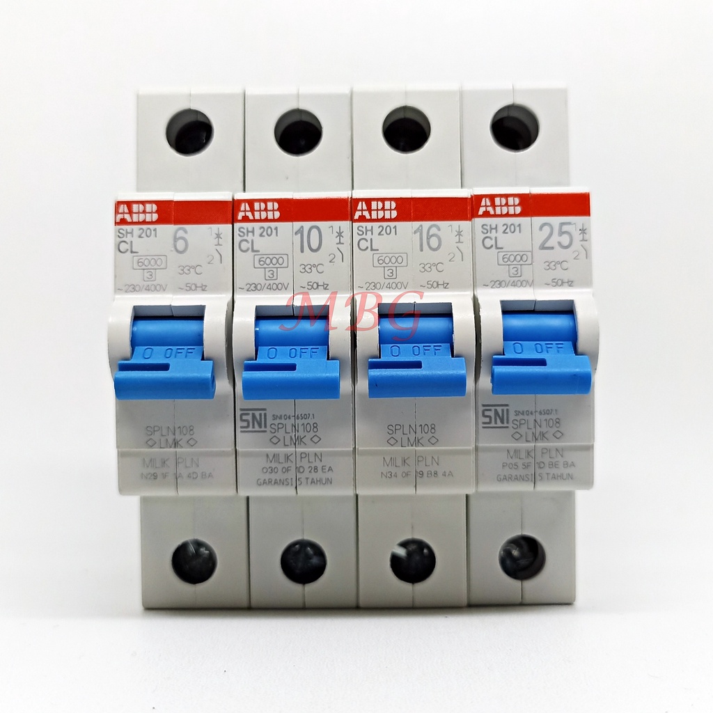 Jual mcb abb BIRU pln ORIGINAL 1000 % stok terbatas bonus segel timah ...
