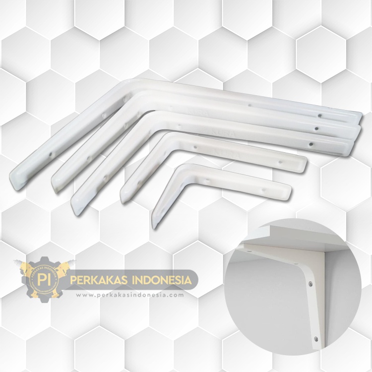 Jual Siku Besi Rak Dinding Siku Besi L 190 x 270 mm Siku Rak Besi Putih ...