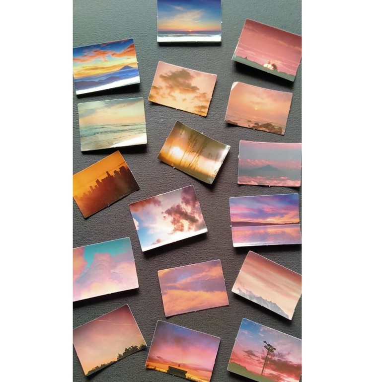 Jual Stiker Kotak Gambar Langit untuk Journaling / Scrapbook / Hiasan ...
