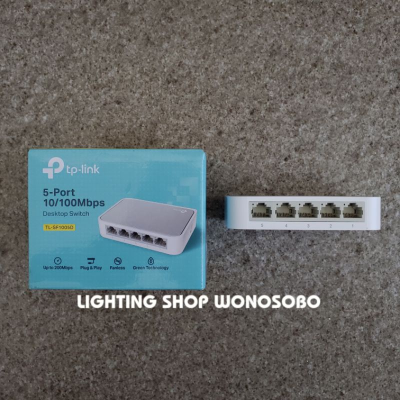 Jual TPLINK TL-SF1005D 5 port Fast Ethernet Switch Hub TP-Link 10/100Mbps Desktop Plastik Case ...