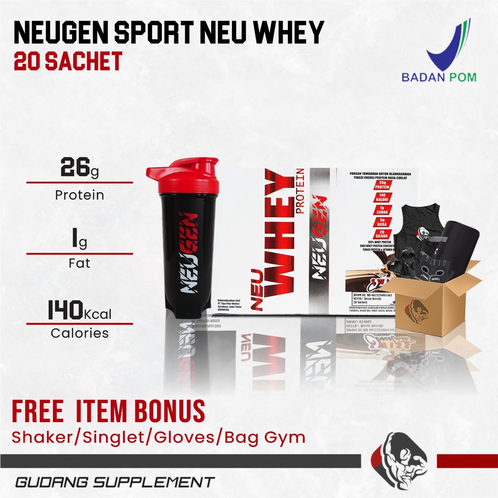 Jual Neugen Sports Neu Whey 20 Sachet Whey Protein Concentrate | Shopee ...