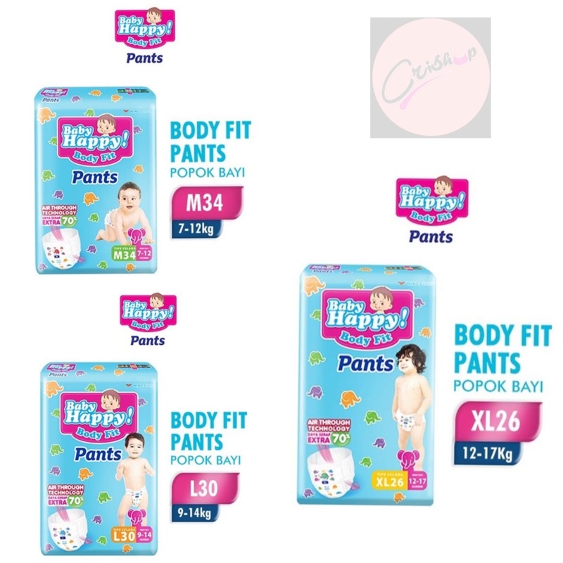 Jual BABY HAPPY PANTS L30 / M34 | Shopee Indonesia