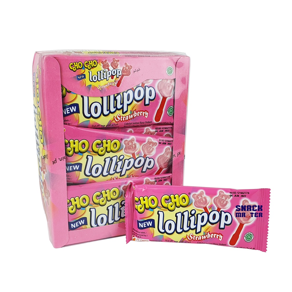 Jual ChoCho Cokelat Lolipop BOX - Netto 24 pcs x 8 gr | Shopee Indonesia