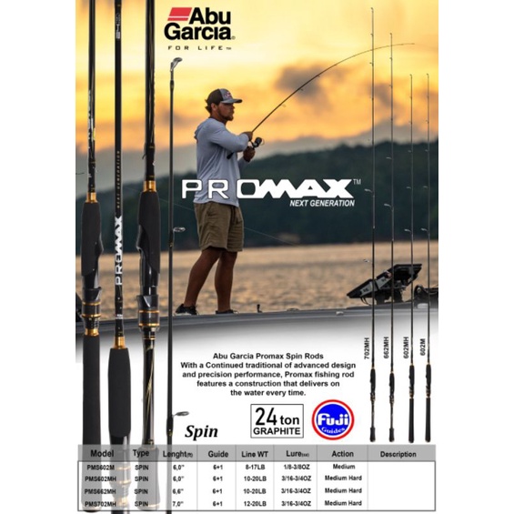 Jual Joran Abu Garcia PROMAX Next Generations Spinning Rod | Shopee ...
