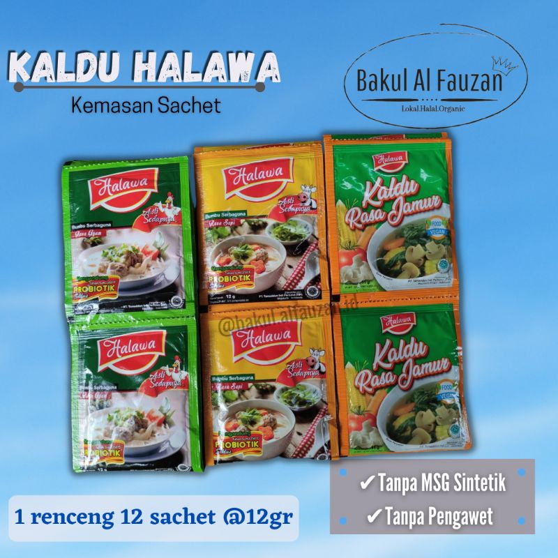 Jual 1 pack (24sachet) Kaldu Halawa | Kaldu Ayam | Kaldu Sapi | Kaldu ...