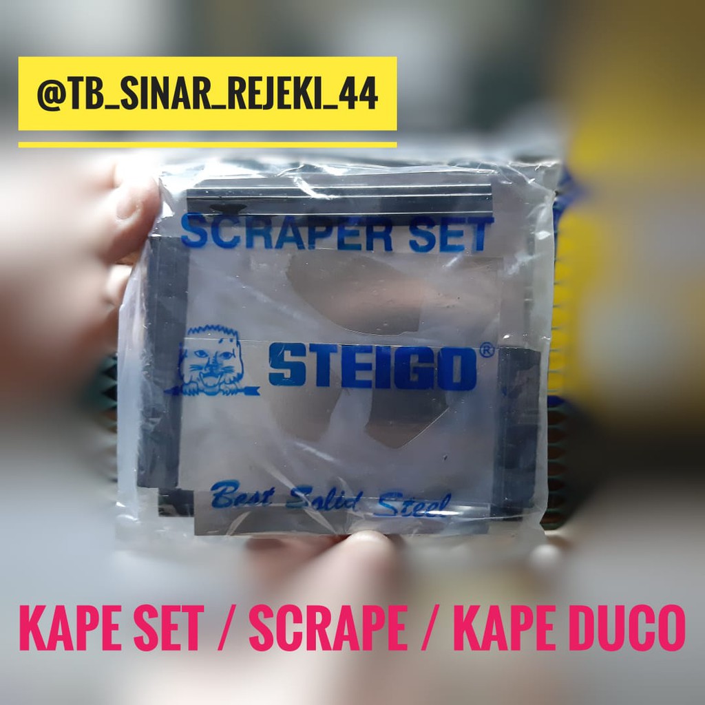 Jual KAPI / KAPE SET SCRAPER Besi Tebal merek STEIGO - Kape Duco ...